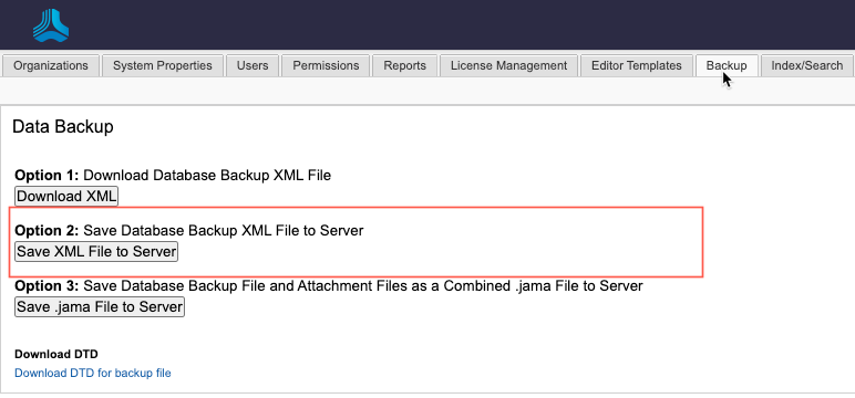 Data backups & Deployment Migrations – Jama Software Support
