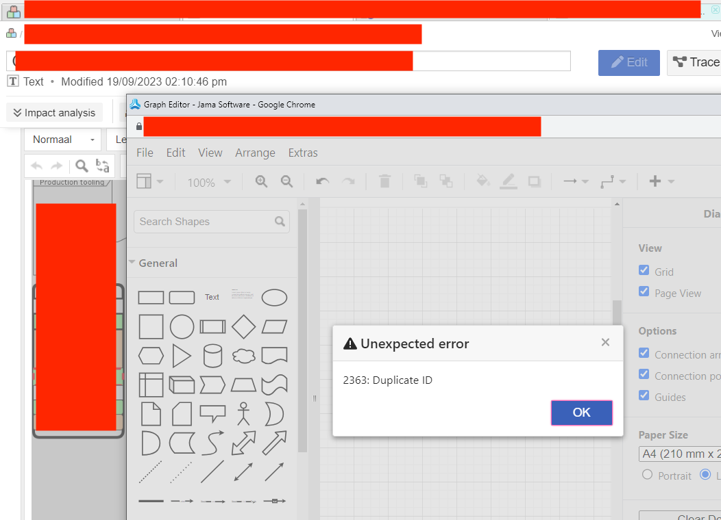 Diagram Graph Editor Duplicate Id Error Jama Software Support