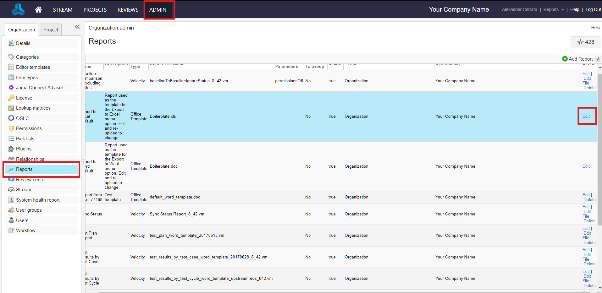 Exporting to .XLSX format/extension for reports – Jama Software Support