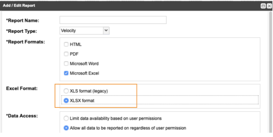 Exporting to .XLSX format/extension for reports – Jama Software Support