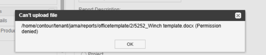 Template upload failed due to permission denied error – Jama Software ...