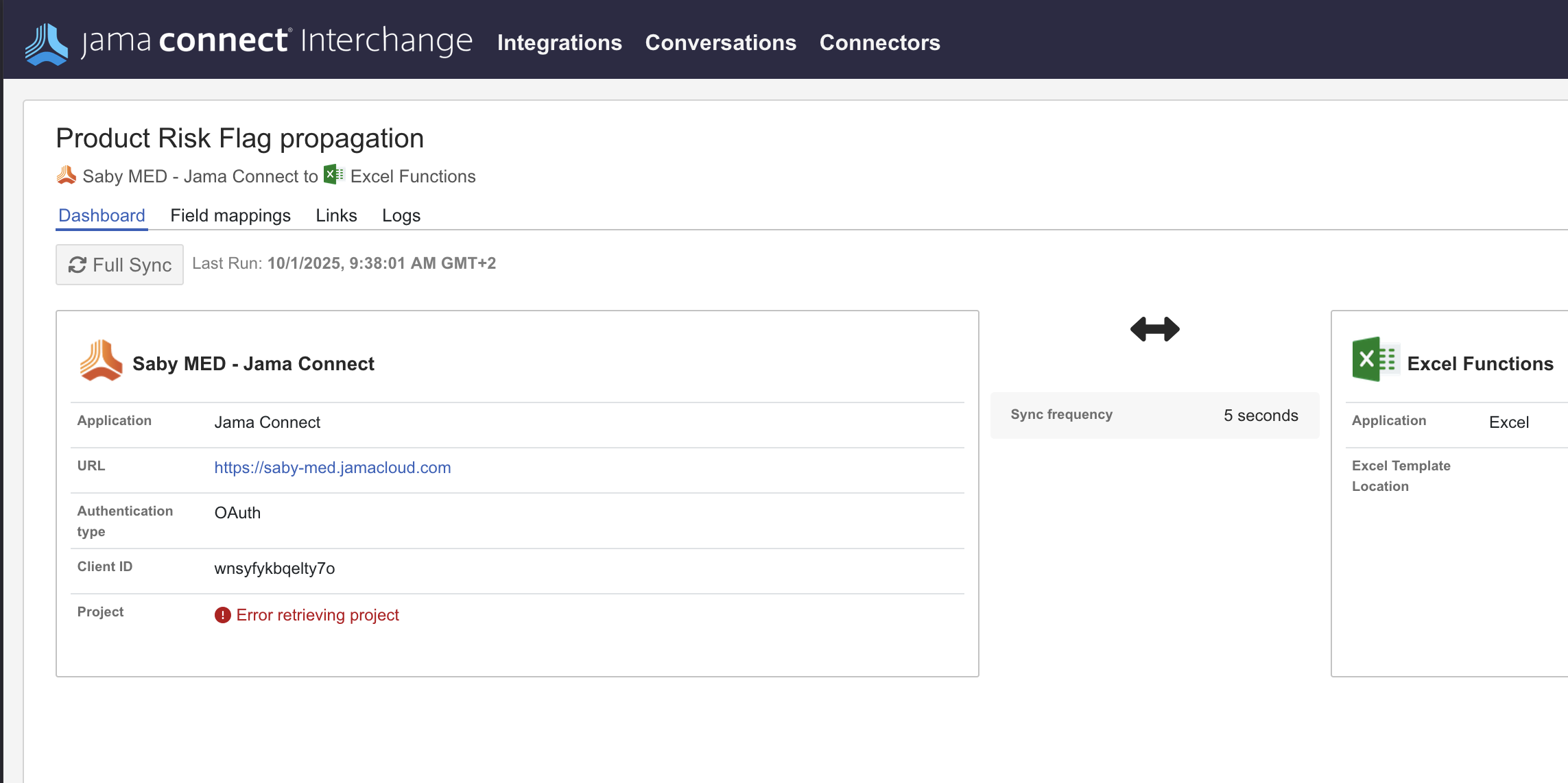 Jama Connect projects are not accessible from Jama Connect Interchange – Jama Software Support