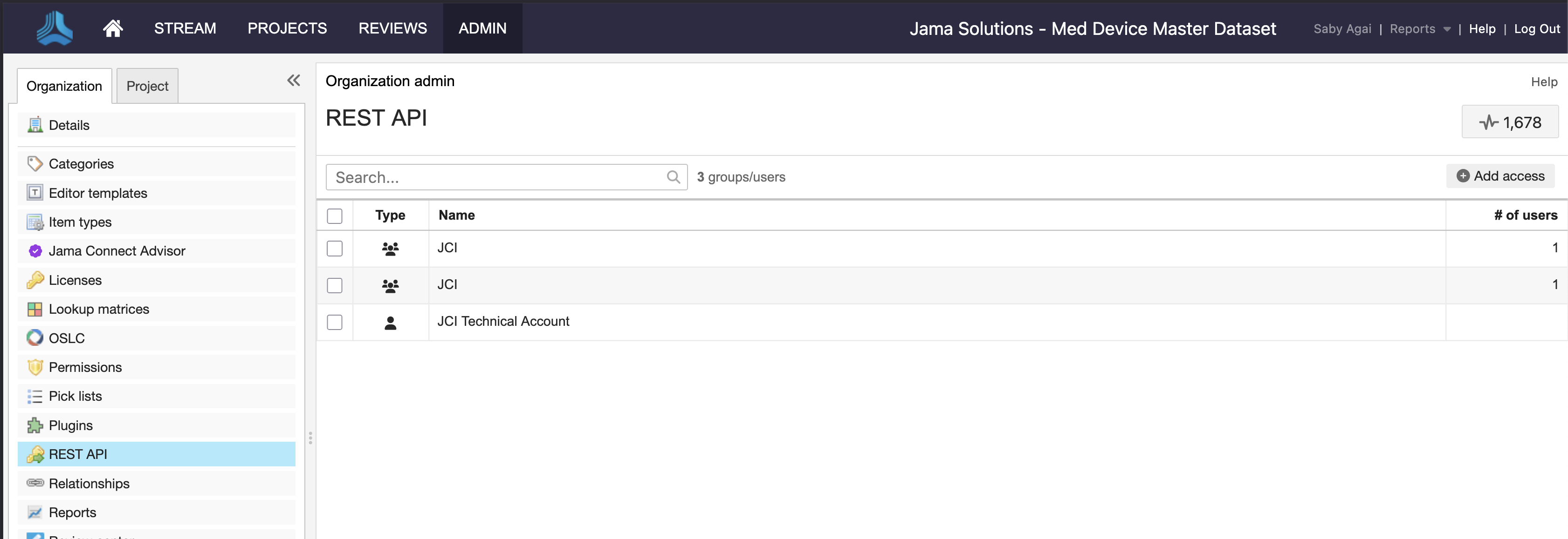 Jama Connect projects are not accessible from Jama Connect Interchange – Jama Software Support